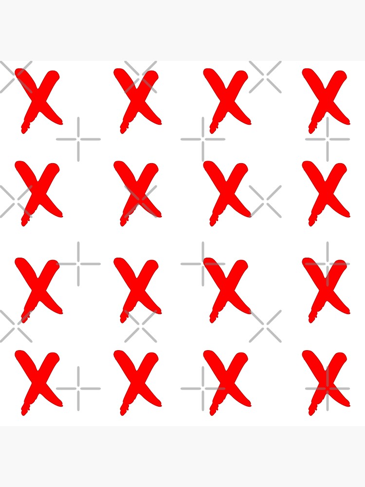"Small Red x Mark Symbol 16 pack" Poster for Sale by Loving-school ...