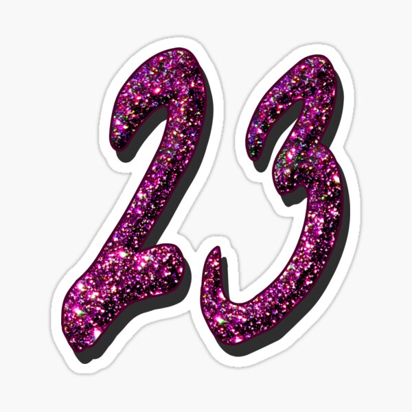 "twenty three number 23 for birthday and anniversary - numbers" Sticker ...