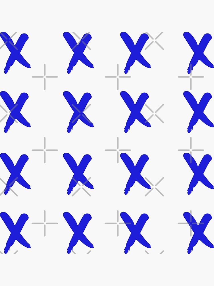 "Small Blue x Mark Symbol 16 pack" Sticker for Sale by Loving-school ...