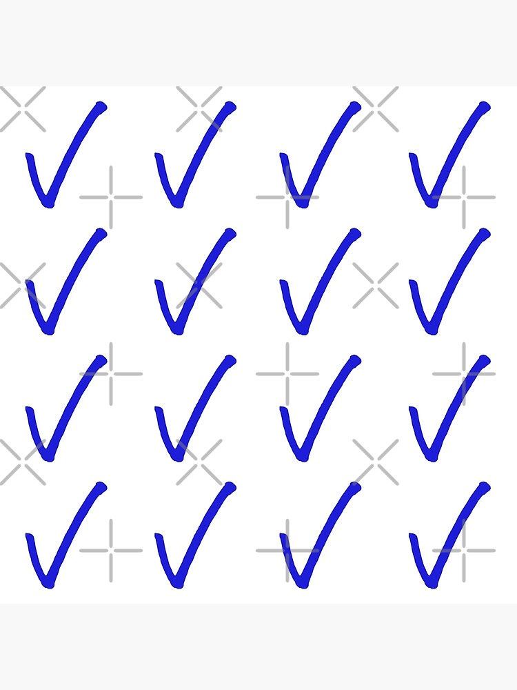 "Small Blue Check Mark Symbol 16 pack" Poster by Loving-school | Redbubble