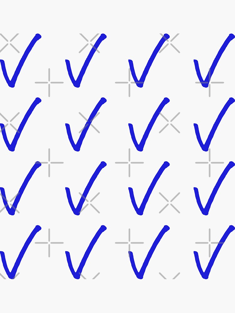 "Small Blue Check Mark Symbol 16 pack" Sticker for Sale by Loving ...