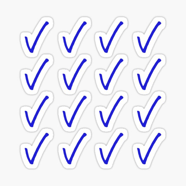 "Small Blue Check Mark Symbol 16 pack" Sticker for Sale by Loving ...