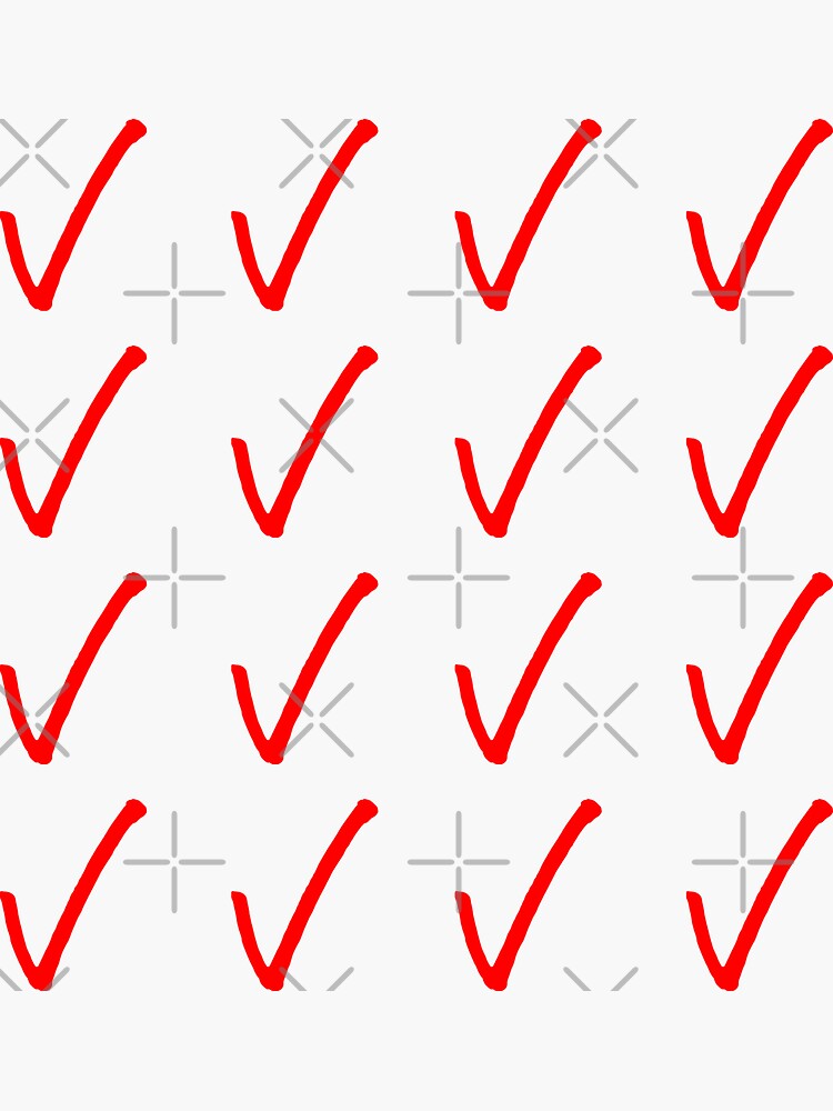 "Small Red Check Mark Symbol 16 pack" Sticker for Sale by Loving-school ...