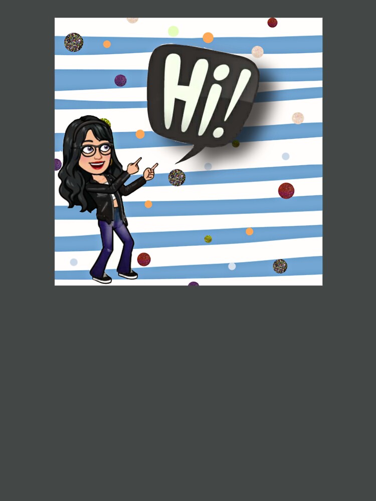 "Bitmoji blue&white lines Hi T-Shirt " T-shirt for Sale by RAGEL ...