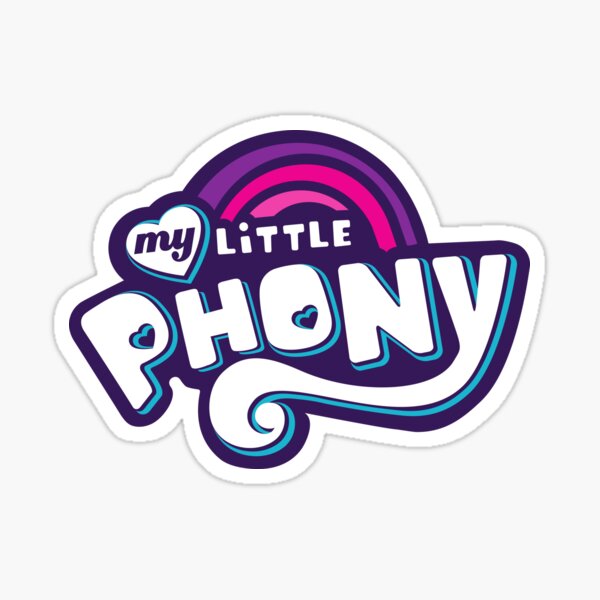 "My little phony logo" Sticker for Sale by goal-getter | Redbubble