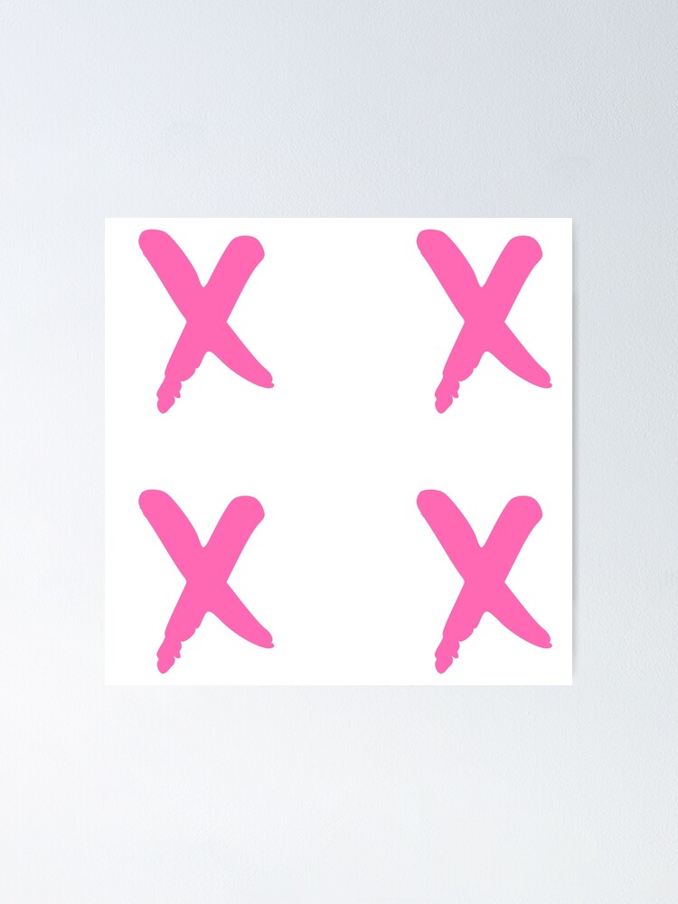 "Medium Pink x Mark Symbol 4 pack" Poster by Loving-school | Redbubble