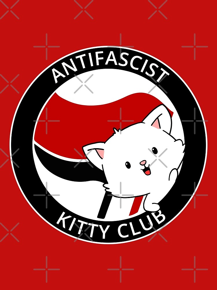 "Antifascist Kitty Club Cute Kawaii Antifa Cat" Poster by TinusCartoons ...