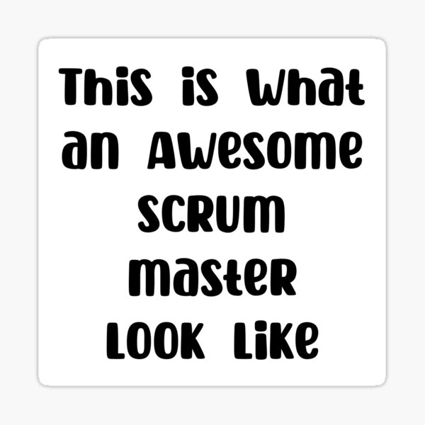 "Awesome Scrum Master - white" Sticker for Sale by Amerant | Redbubble