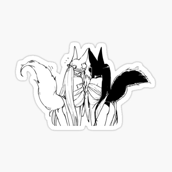 "Cute Neko Girls" Sticker for Sale by BrokenOtaku | Redbubble