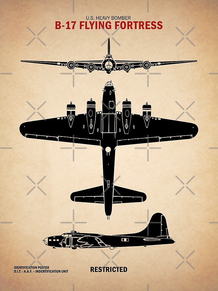 "WW2 B17 Identification Chart" Poster by rogue-design | Redbubble