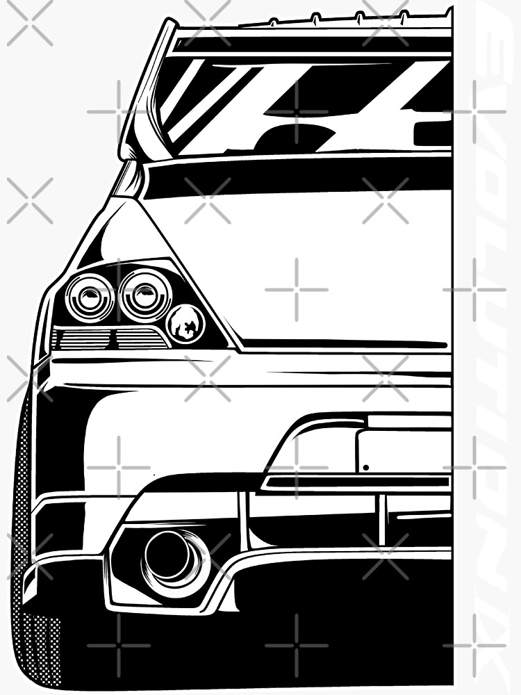 "Mitsubishi Lancer Evolution IX" Sticker for Sale by JDMCAMP | Redbubble