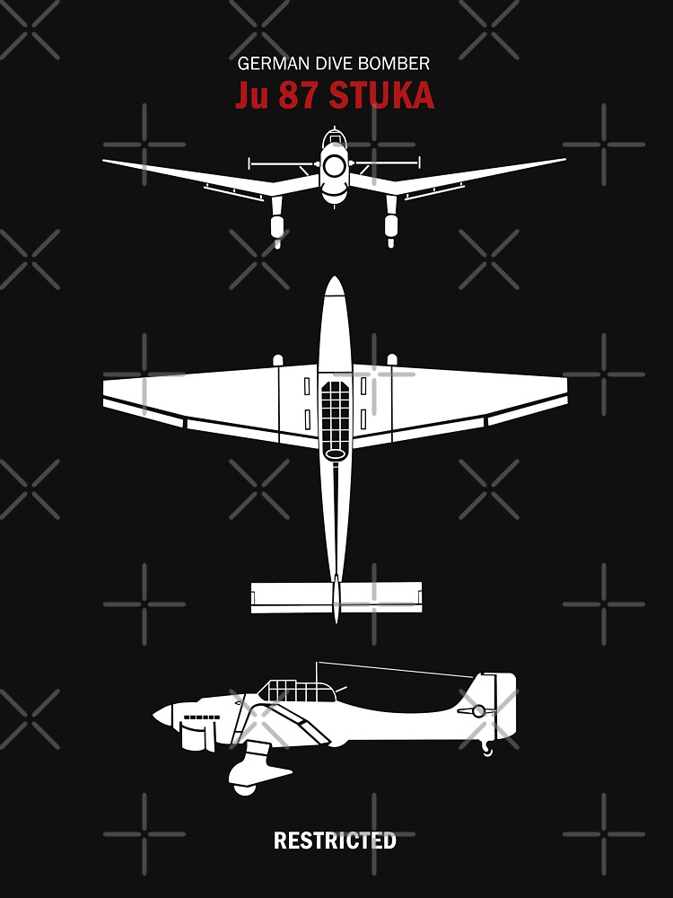 "WW2 Ju87 Stuka Identification" T-shirt for Sale by rogue-design ...