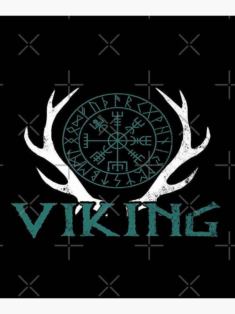 "Viking Vegvisir Vikings Viking Antlers" Photographic Print for Sale by ...