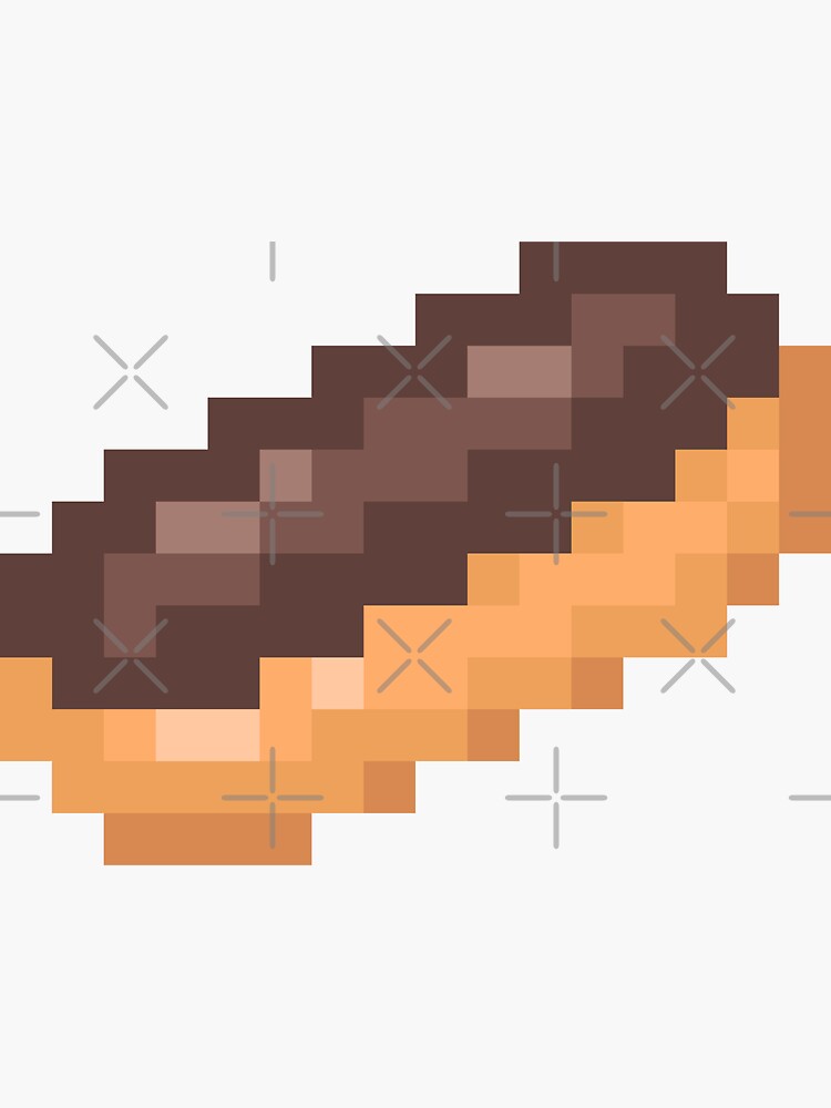 "Pixel Art Eclair Cream Cake" Sticker for Sale by TakoyakiTech | Redbubble