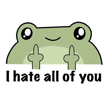 "Frog middle finger" Sticker by EinfachKlim | Redbubble