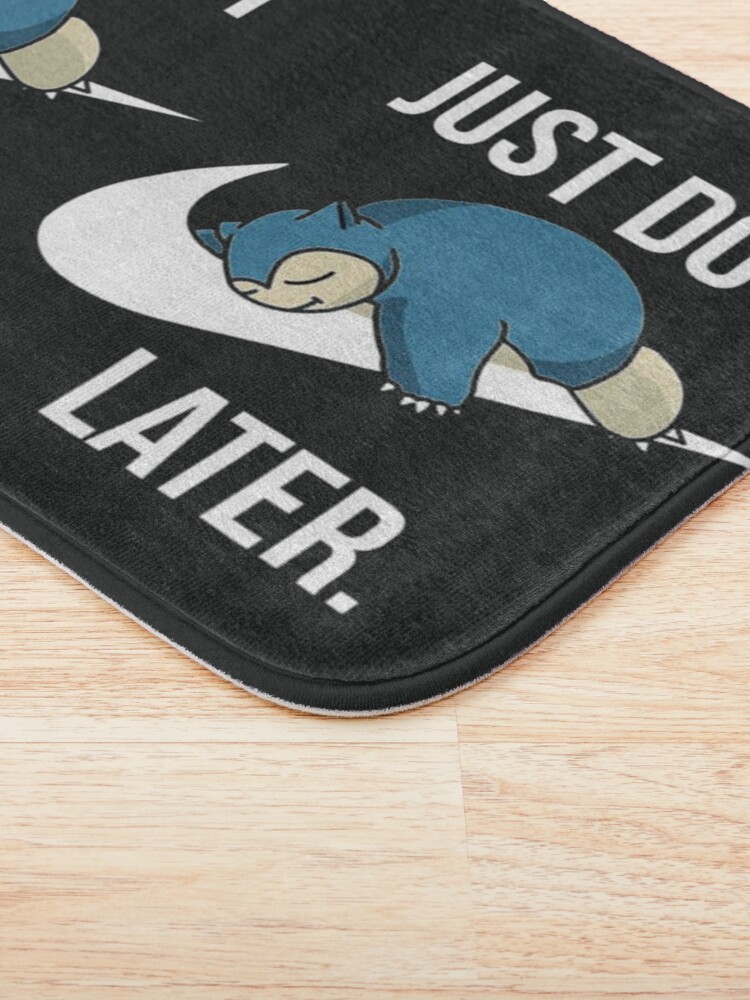 Just Do It Later Sleepy Snorlax For Lazy Bath Mat sold by Jacco Bunt ...