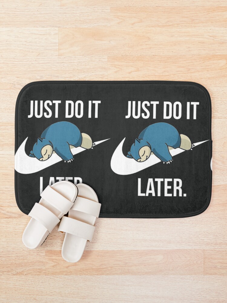 Just Do It Later Sleepy Snorlax For Lazy Bath Mat sold by Jacco Bunt ...