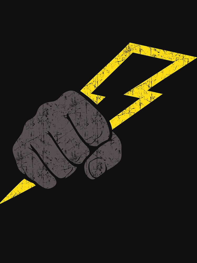 "fist hand with electric union" T-shirt for Sale by PaualBarber ...