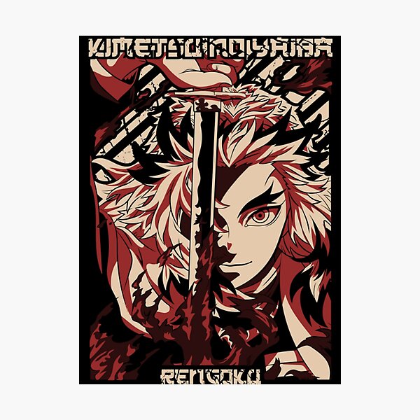 "Rengoku Kimetsu no Yaiba" Photographic Print by RosieMailanie | Redbubble