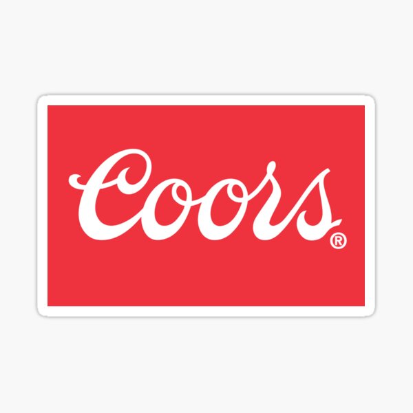 "coors red" Sticker for Sale by ffight58 | Redbubble