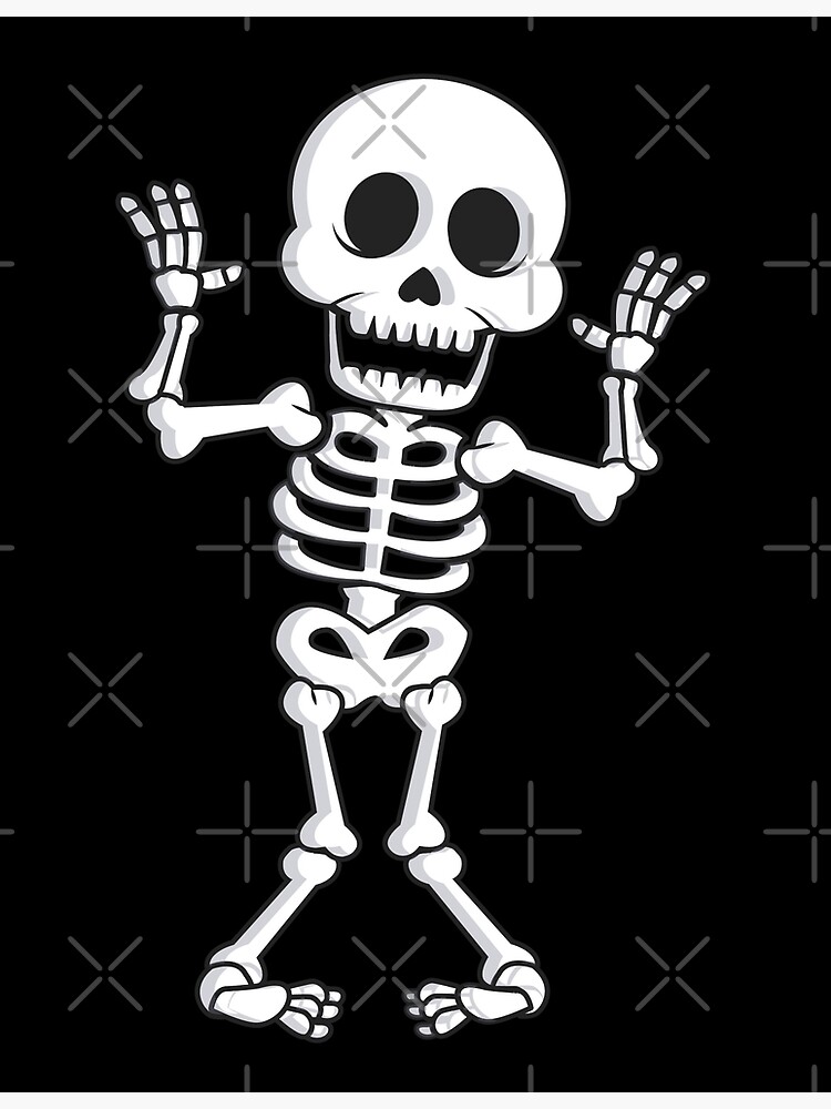 Scared Skeleton Drawing