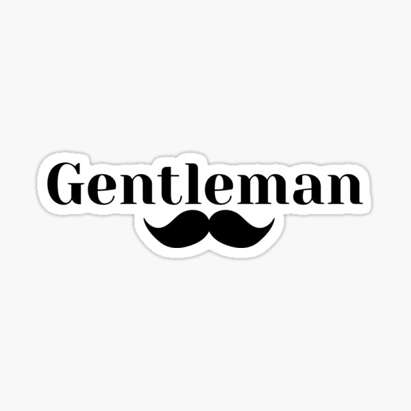 "Gentleman" Sticker for Sale by rashijus | Redbubble