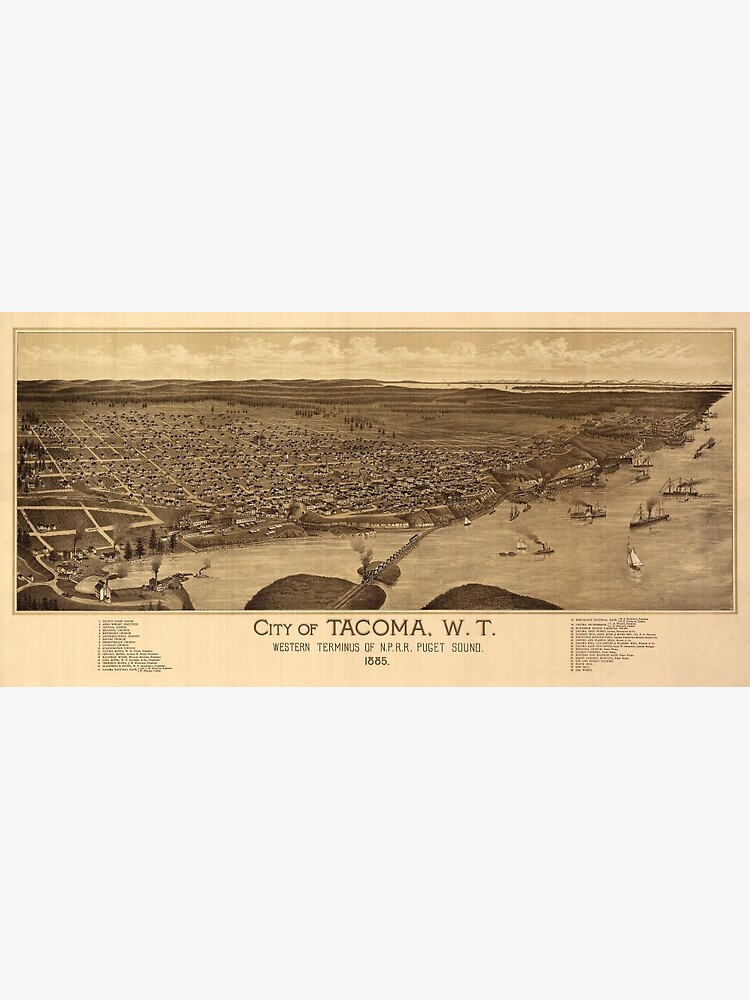 "Map Of Tacoma 1885" Art Print by mollyfare | Redbubble