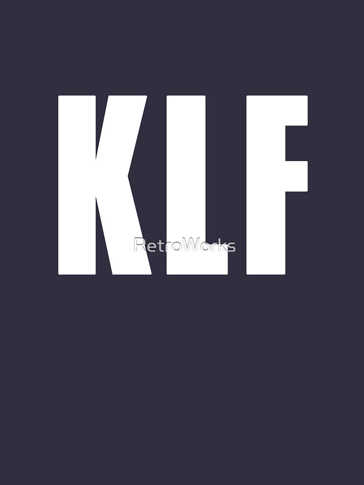 "KLF (Letters Only, white)" T-shirt for Sale by RetroWorks | Redbubble ...