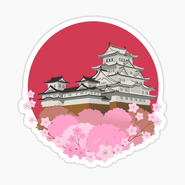 "Japan Castle - Himeji" Sticker for Sale by btran001 | Redbubble