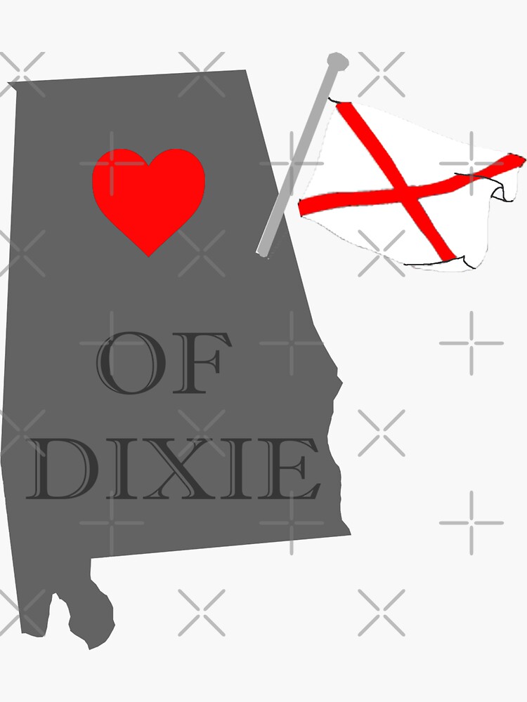 "Heart of Dixie Alabama" Sticker for Sale by Statepallets | Redbubble