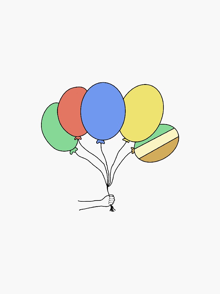 "One Direction Microphone Colours Balloons" Sticker for Sale by ...