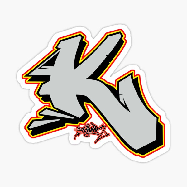 "LETTER K BY ESONE URBAN GRAFFITI STREET STYLE " Sticker for Sale by ...