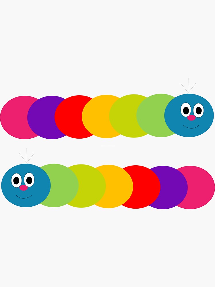 "Rainbow worms" Sticker for Sale by Cheese-Me | Redbubble