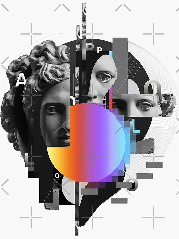 "Greek Vaporwave Aesthetic Angel" Sticker for Sale by OWLvision33 ...