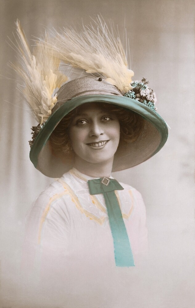 "Edwardian lady in a picture hat" by Neil Baylis | Redbubble