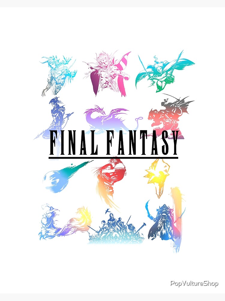 "Retro Final Fantasy Logos" Poster for Sale by PopVultureShop | Redbubble