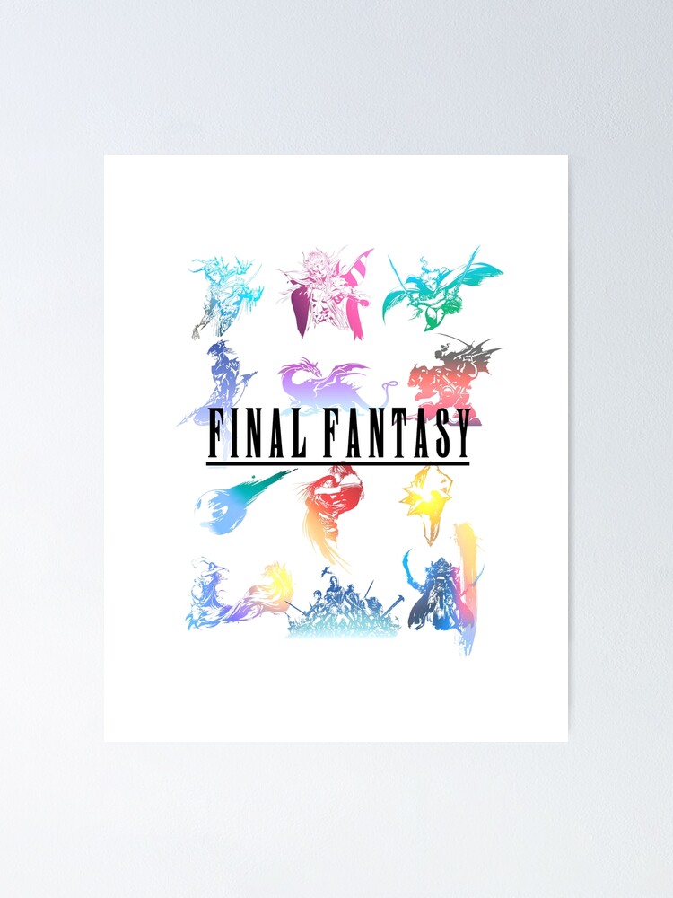 "Retro Final Fantasy Logos" Poster for Sale by PopVultureShop | Redbubble