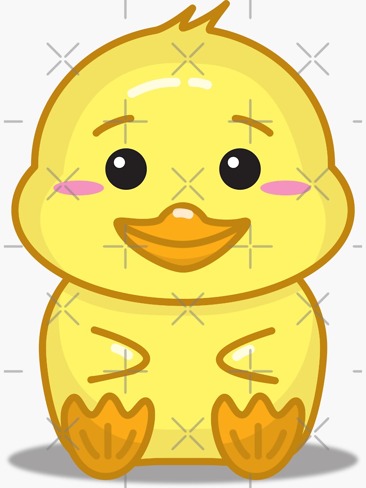 "Cute and Kawaii Duck Graphic for Ducks Lover" Sticker for Sale by ...