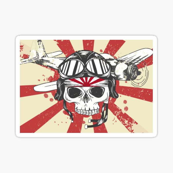 "Japanese art Kamikaze" Sticker for Sale by ConstantinoMD1 | Redbubble