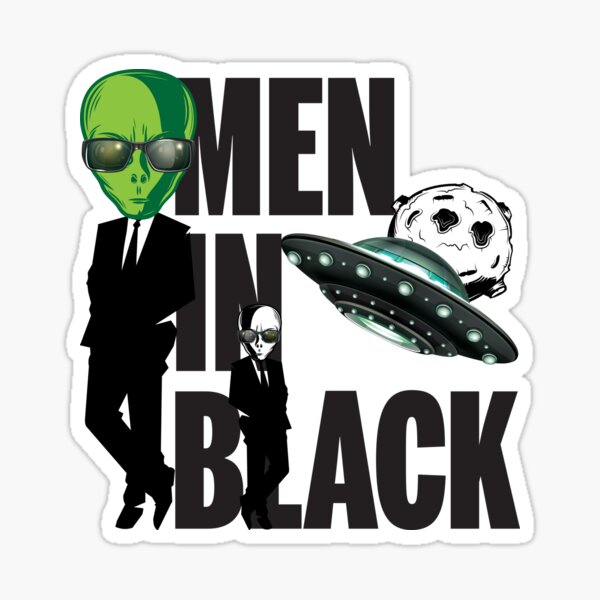 "MEN IN BLACK" Sticker by RIGHTCHUS | Redbubble