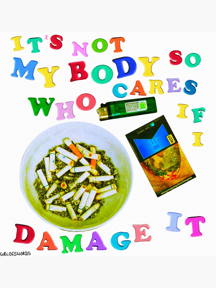 "It’s not my body" Sticker for Sale by Girl Of Swords | Redbubble