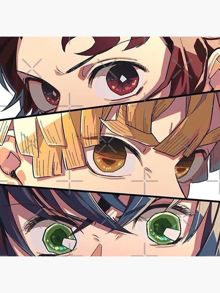 "Zenitsu,Tanjiro,Inosuke" Sticker by cherrysarts | Redbubble