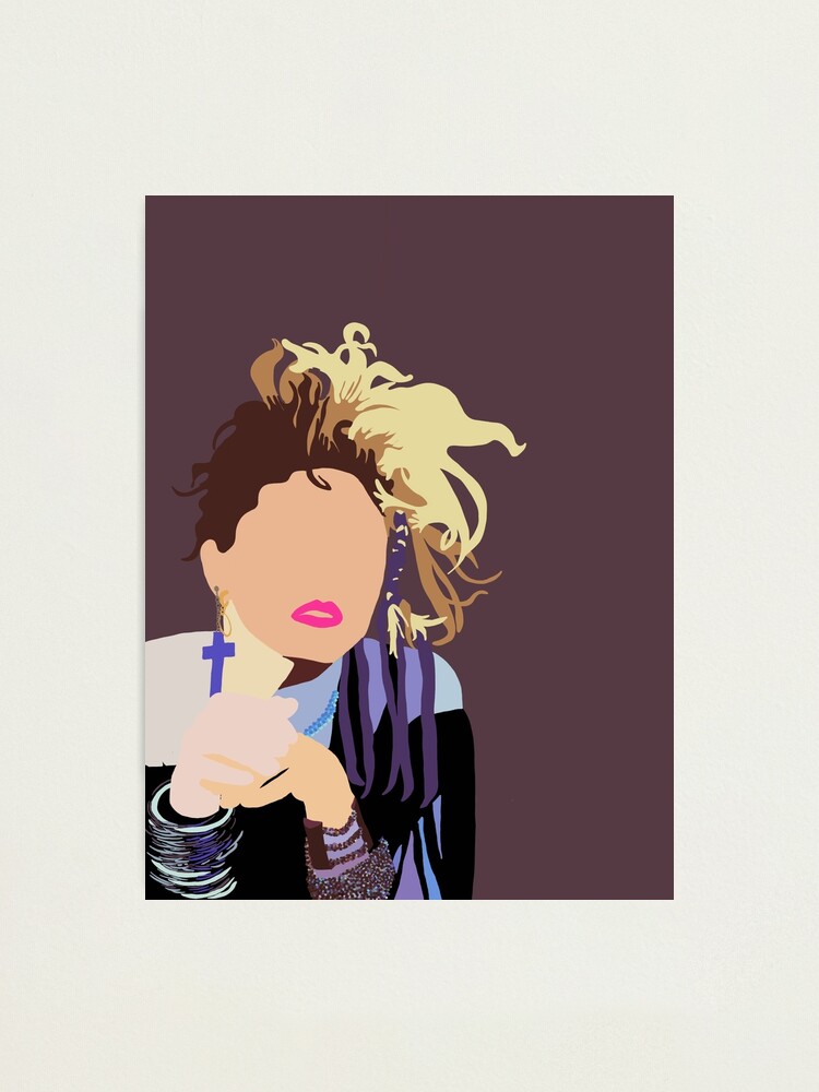 "Madonna Silhouette colour block drawing" Photographic Print for Sale ...