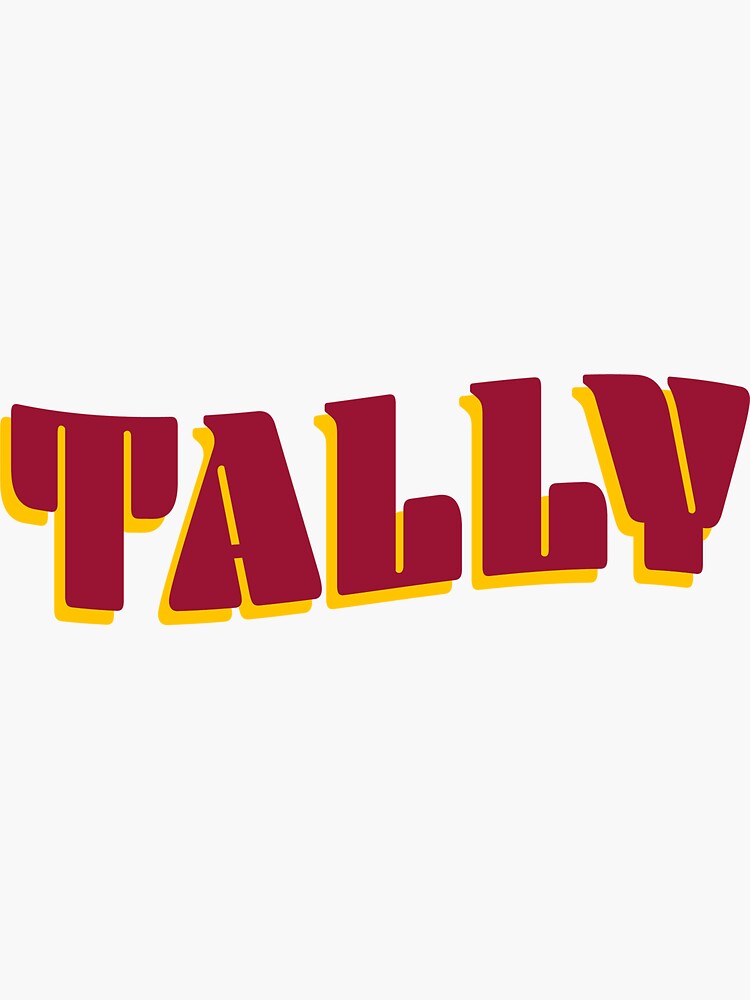 "Tally Sticker" Sticker for Sale by DayTripz | Redbubble