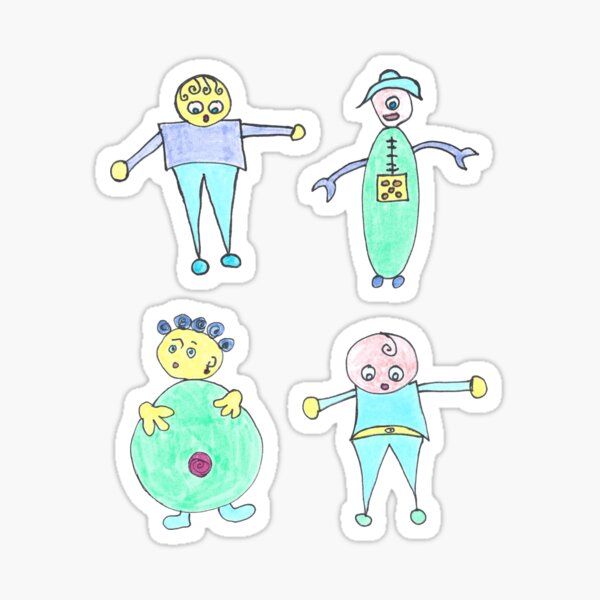 "ONE EYED PINK FACE YELLOW HEAD CURLY HAIR CUTIE PIE Cartoon Character ...