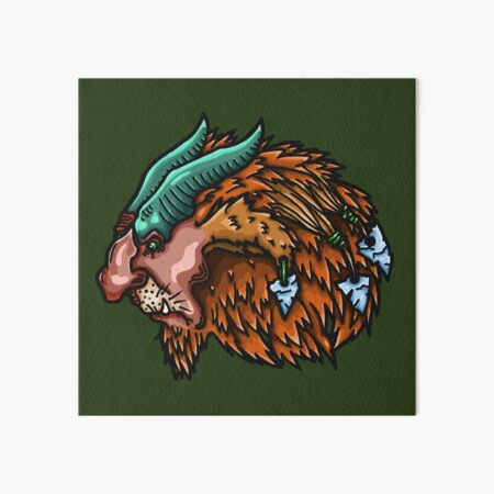 "Portrait of a Beastman, part cat, human and goat!" Art Board Print by ...