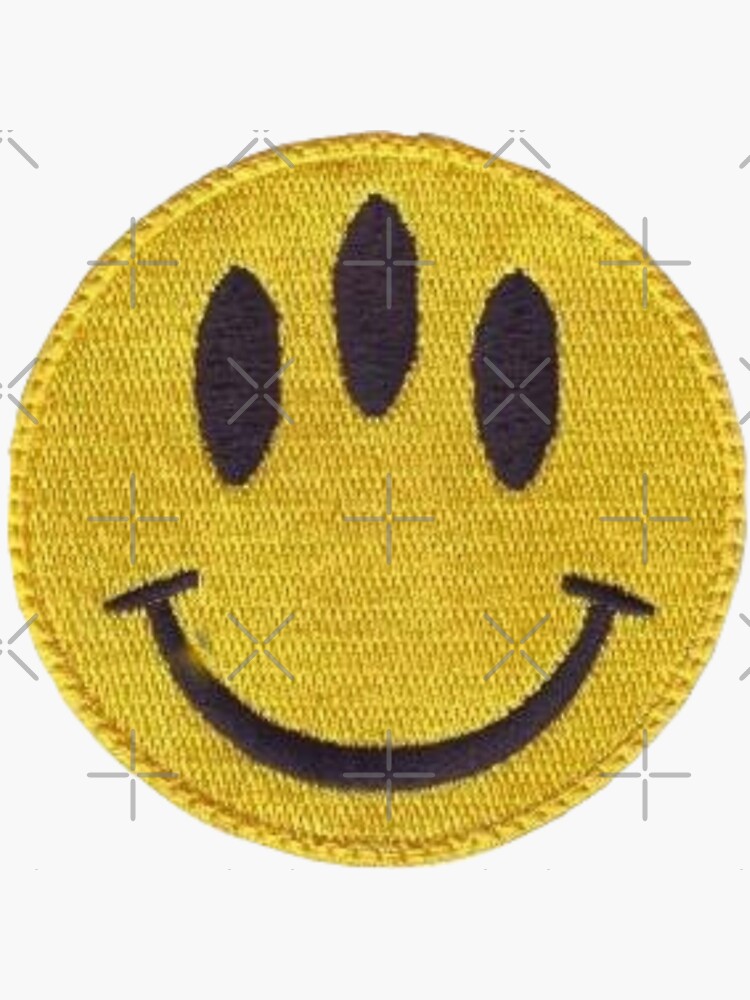 "Three Eyed Smiley Face" Sticker for Sale by dinostoar | Redbubble