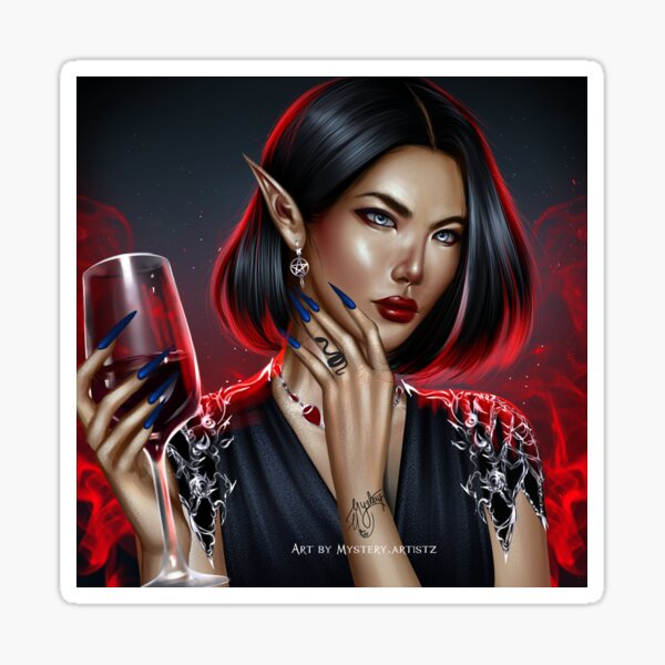 "Amren from ACOTAR" Sticker for Sale by Mysteryartistz | Redbubble