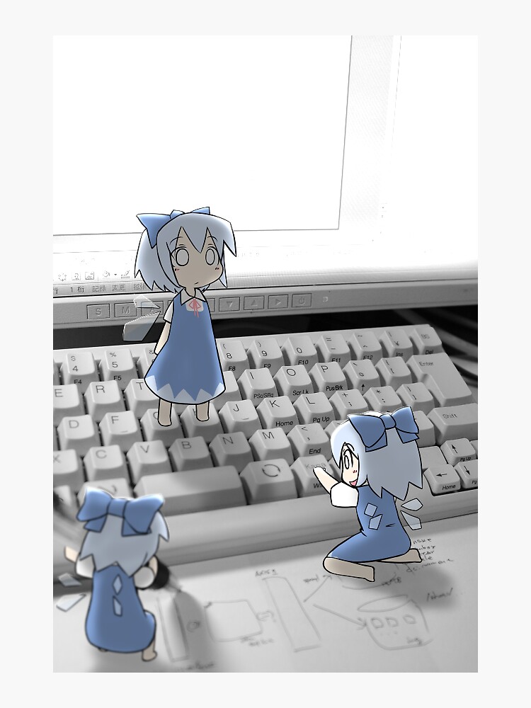 "touhou chibi cirno webcore sticker print" Sticker for Sale by yotsuo ...