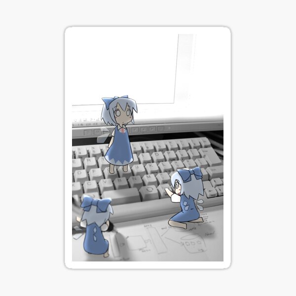 "touhou chibi cirno webcore sticker print" Sticker for Sale by yotsuo ...
